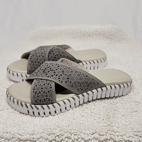 Ilse Jacobsen | Shoes | Ilse Jacobsensandler Laser Cut Tulip Criss Cross Slide Sandals Size 37 ...